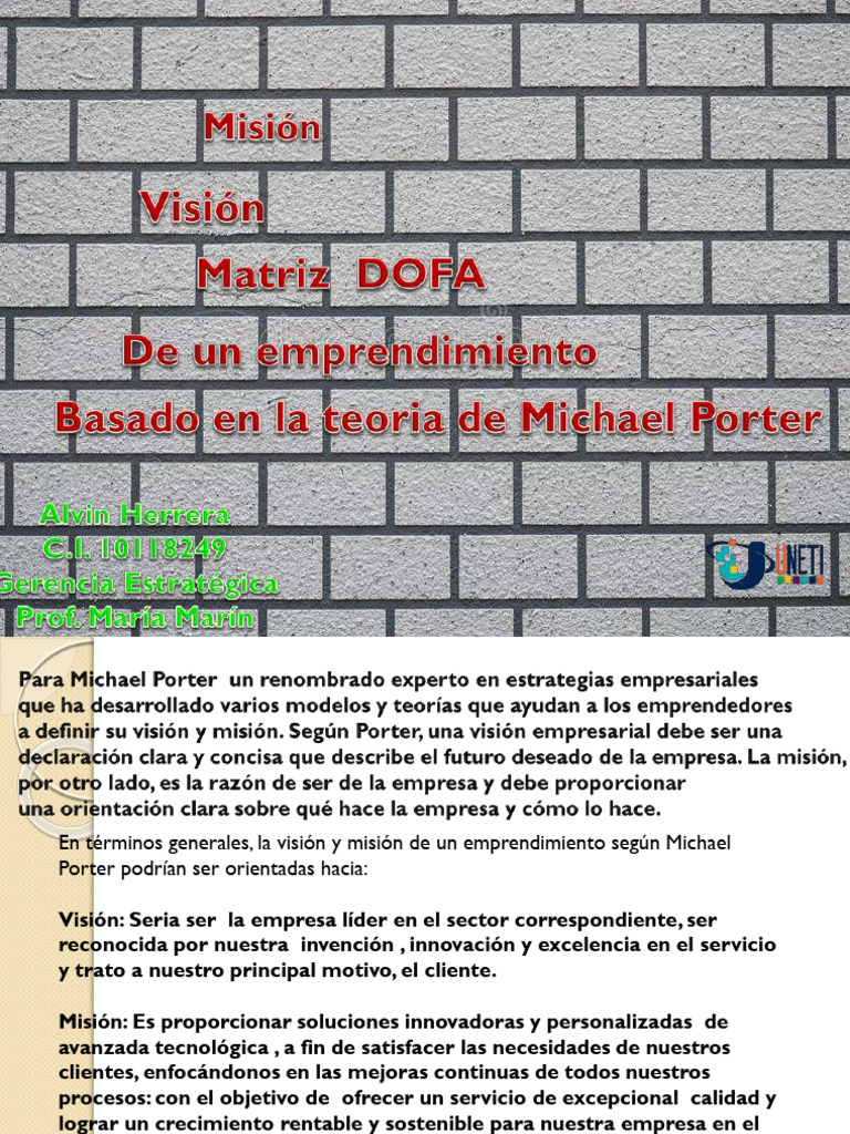 Matrix Dofa Segun Michael Porter | PDF | Negocios