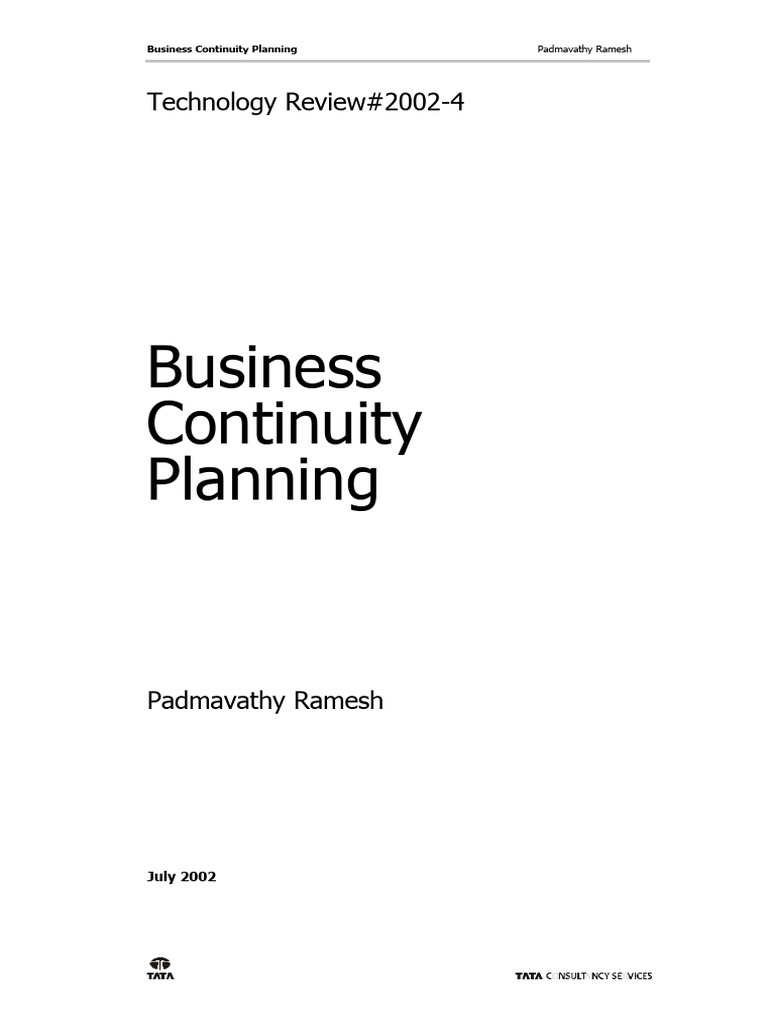 Business Planning - Business Continuity Planning | PDF | Computer ...