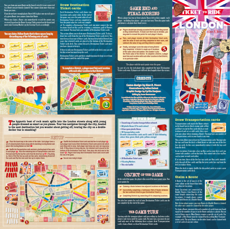 Ticket to Ride: London Rules | PDF | Bus