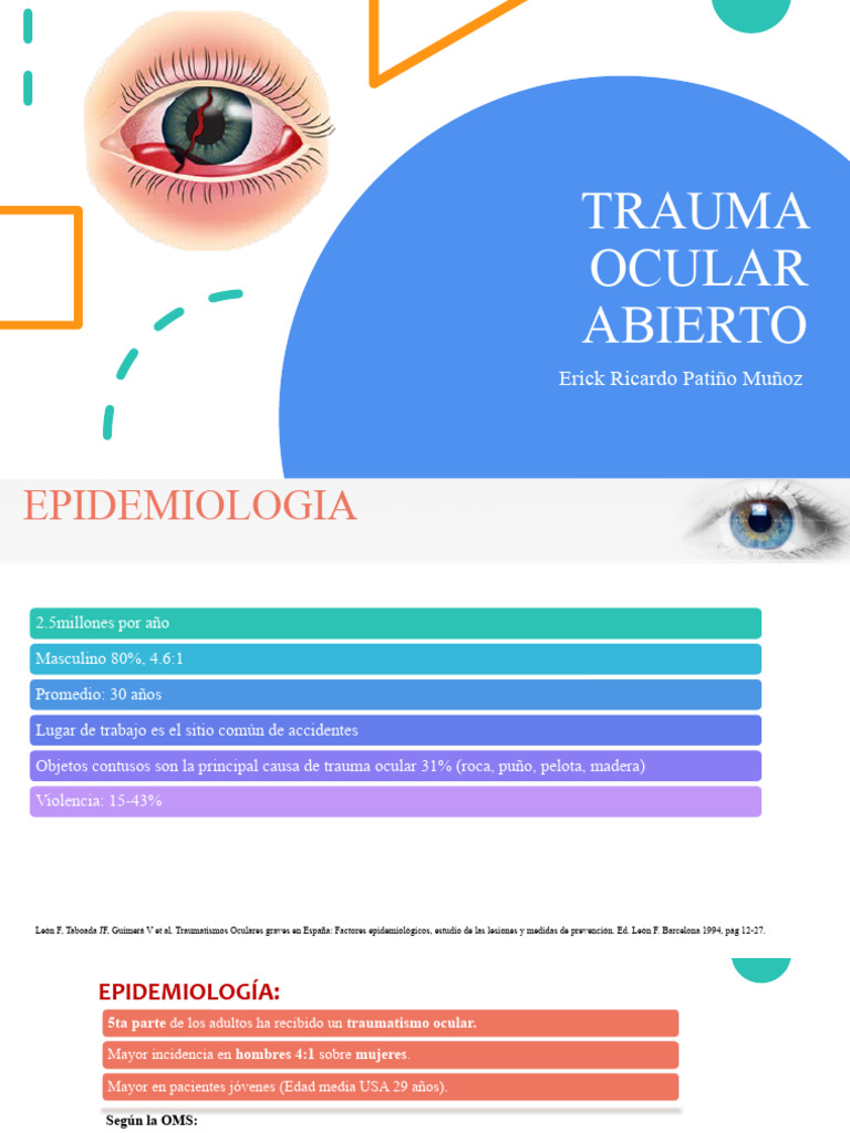 TRAUMA OCULAR ABIERTO | PDF | Enfermedades y trastornos humanos | Medicina