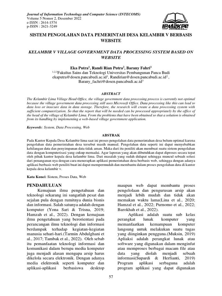 Permasalahan Penginputan Data Secara Manual Di Desa | PDF