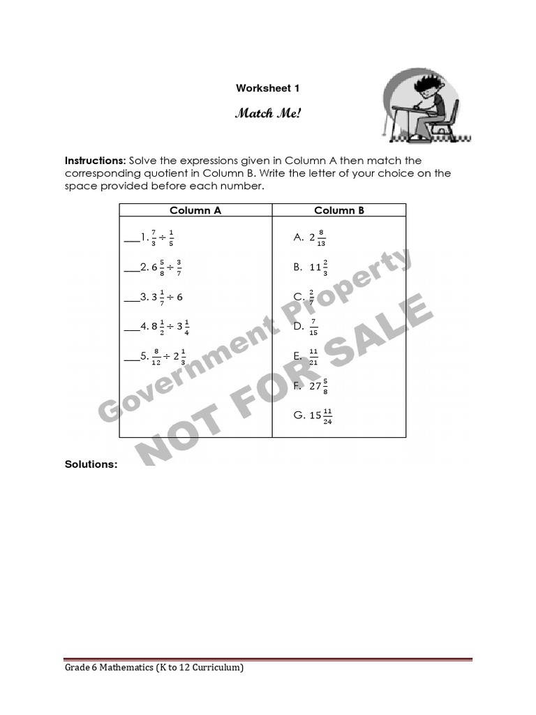 Grade 6 Fraction Worksheets | PDF | Cakes | Candy