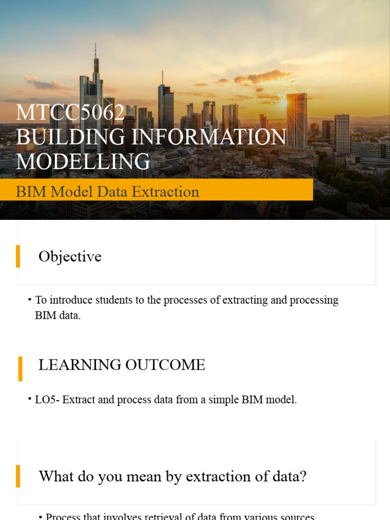 Week 13 Data Extraction Part 1 Pdf Building Information Modeling Data