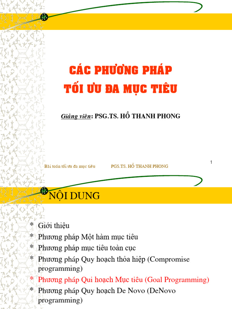 Chuong 7 Cac PP Toi Uu Da Muc Tieu | PDF