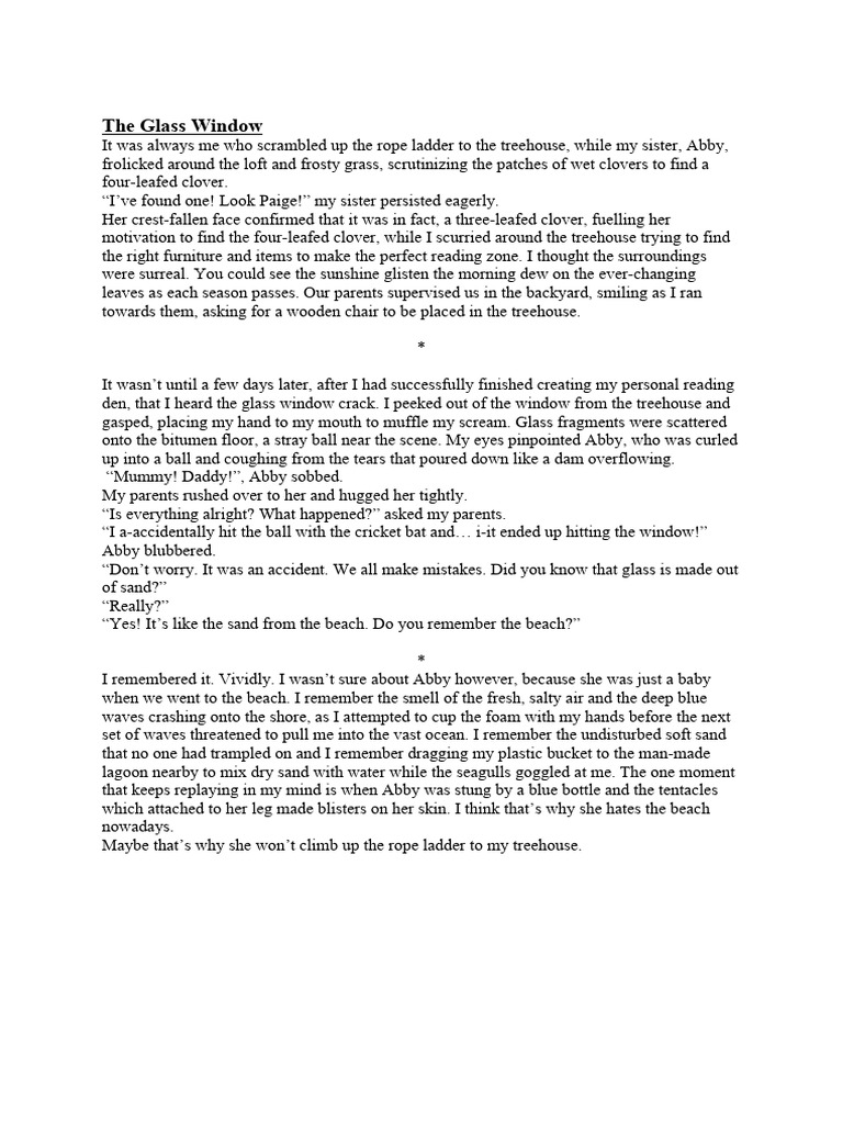 The Glass Window | PDF