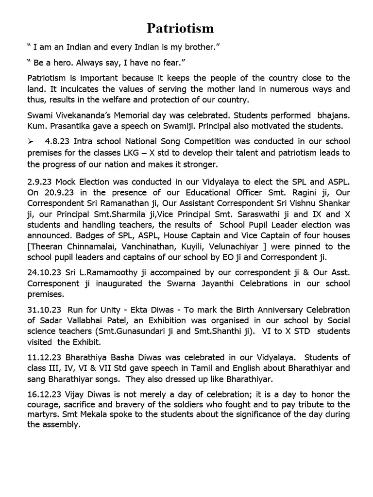 Celebrating Patriotism in Schools | PDF | Foreign Language Studies | Art