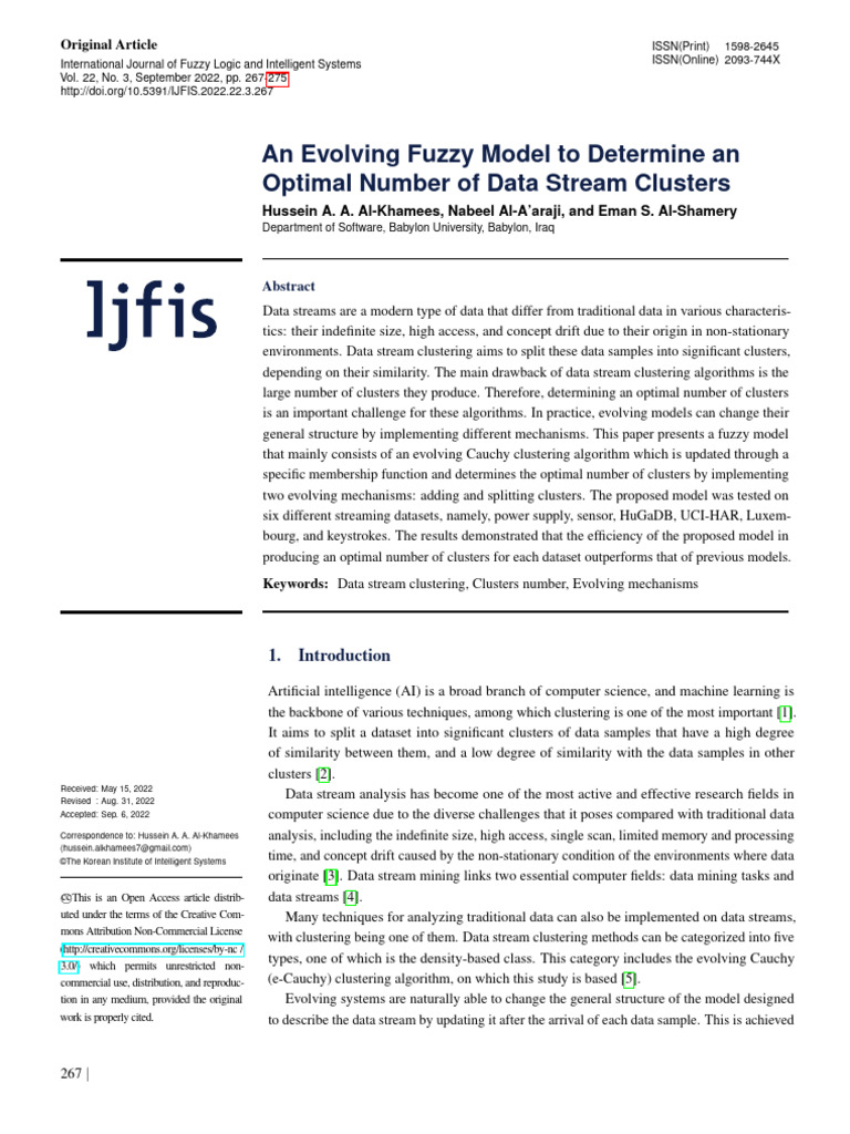 Evolving Fuzzy Model | PDF | Cluster Analysis | Fuzzy Logic