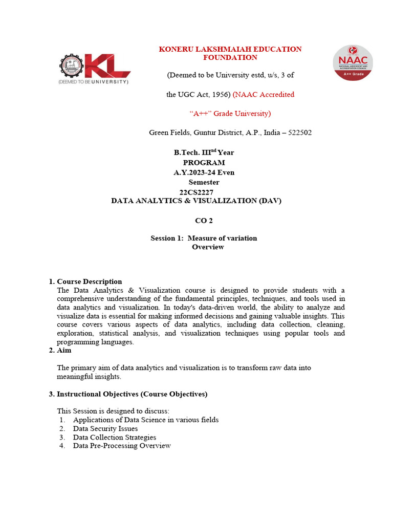Measures Of Variation Quartiles And Percentiles Skewness And Kurtosis Pdf Coefficient Of
