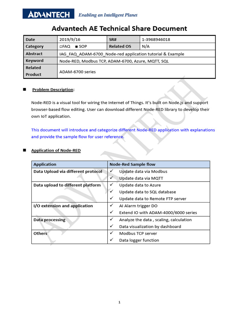 ADAM-6700 - Node-Red Application Tutorial & Example | PDF | Computer ...
