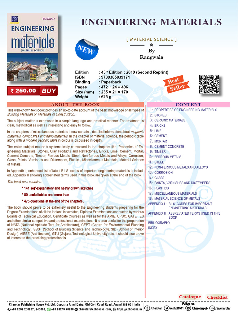 Engineering Materials | PDF | Concrete | Cement