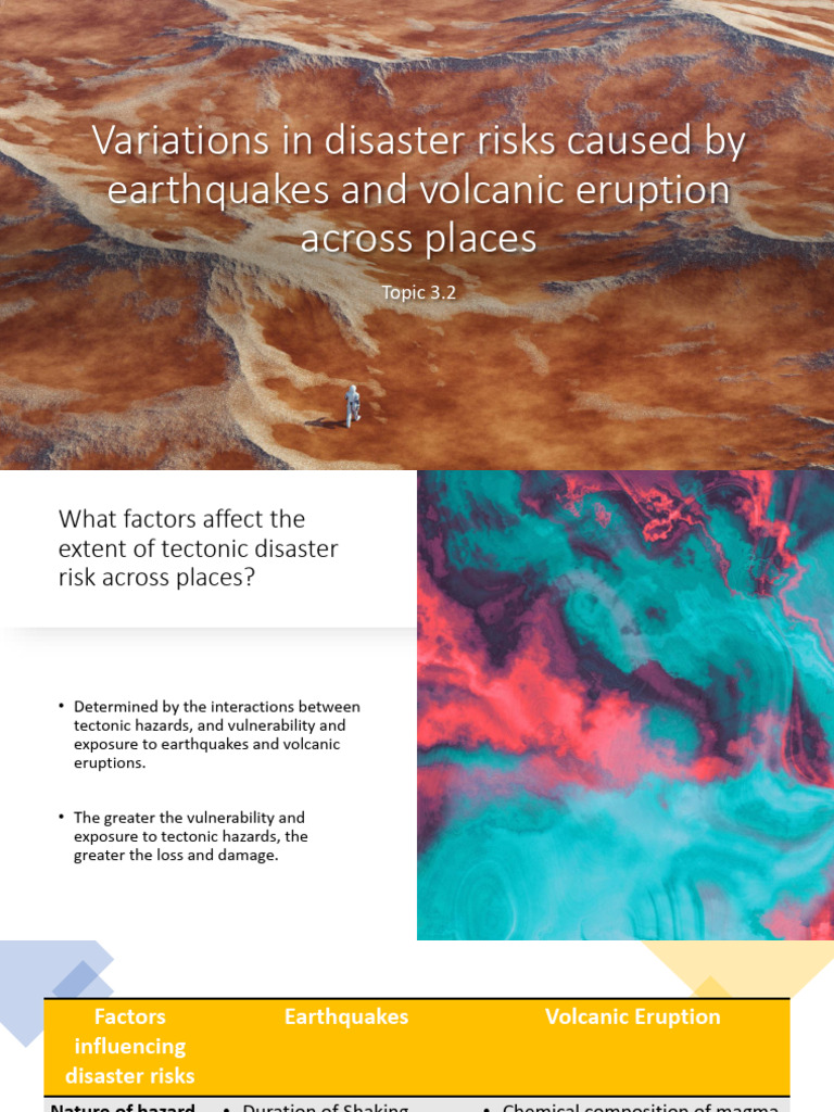 Variations in Disaster Risks Caused by Earthquakes and Volcanic ...