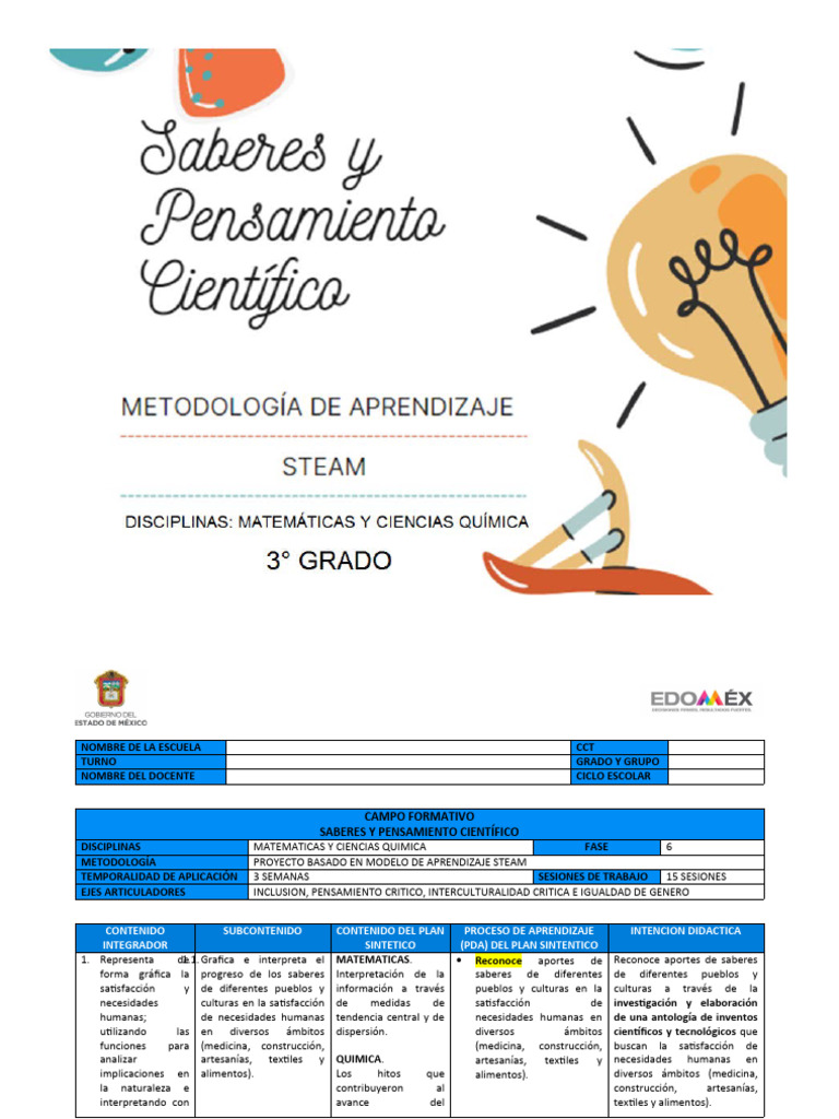 Proyecto Spc 3 Grado | PDF | Marie Curie | Maestros