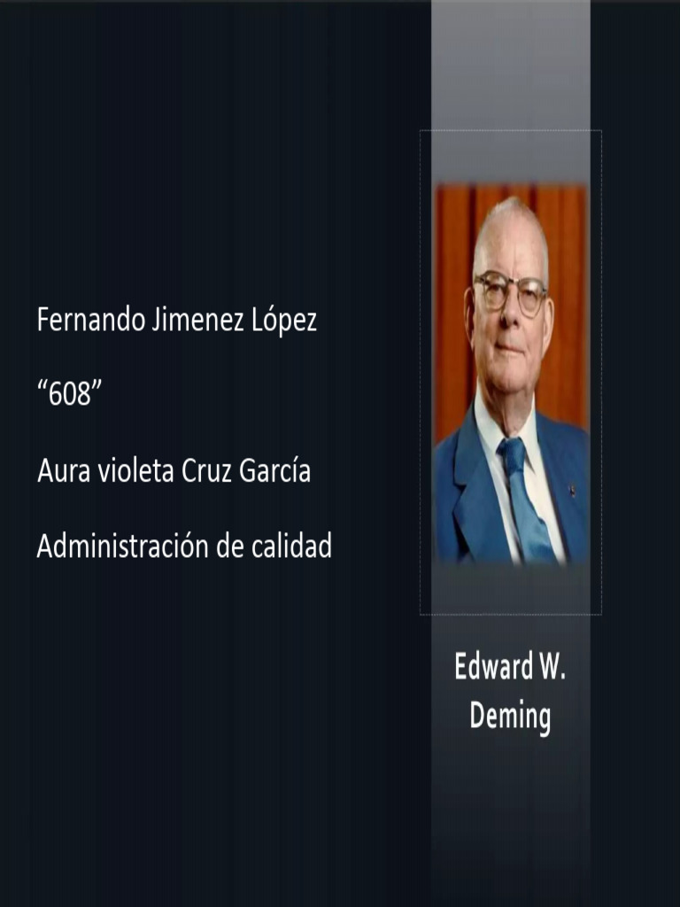 Edward W. Deming | PDF