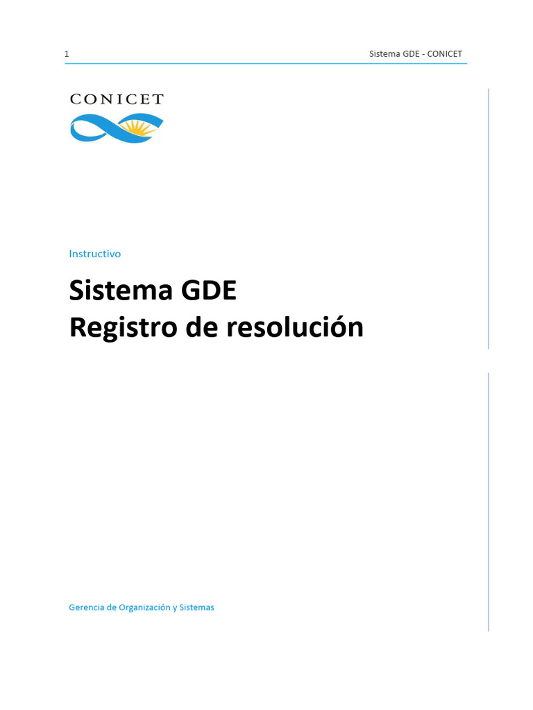 Instructivo Registro de Resolucion GDE | Descargar gratis PDF | Informática | Software