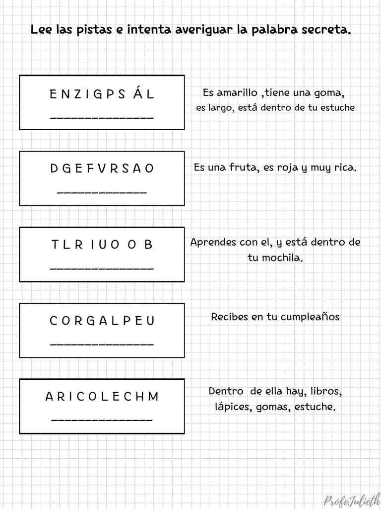 Adivina La Palabra Secreta | PDF | Hogar, jardinería y bricolaje