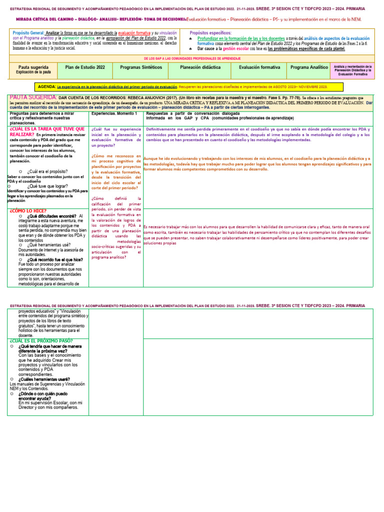 EDITABLE 2DO CTE 3a SESIÓN. | PDF | Evaluación | Planificación