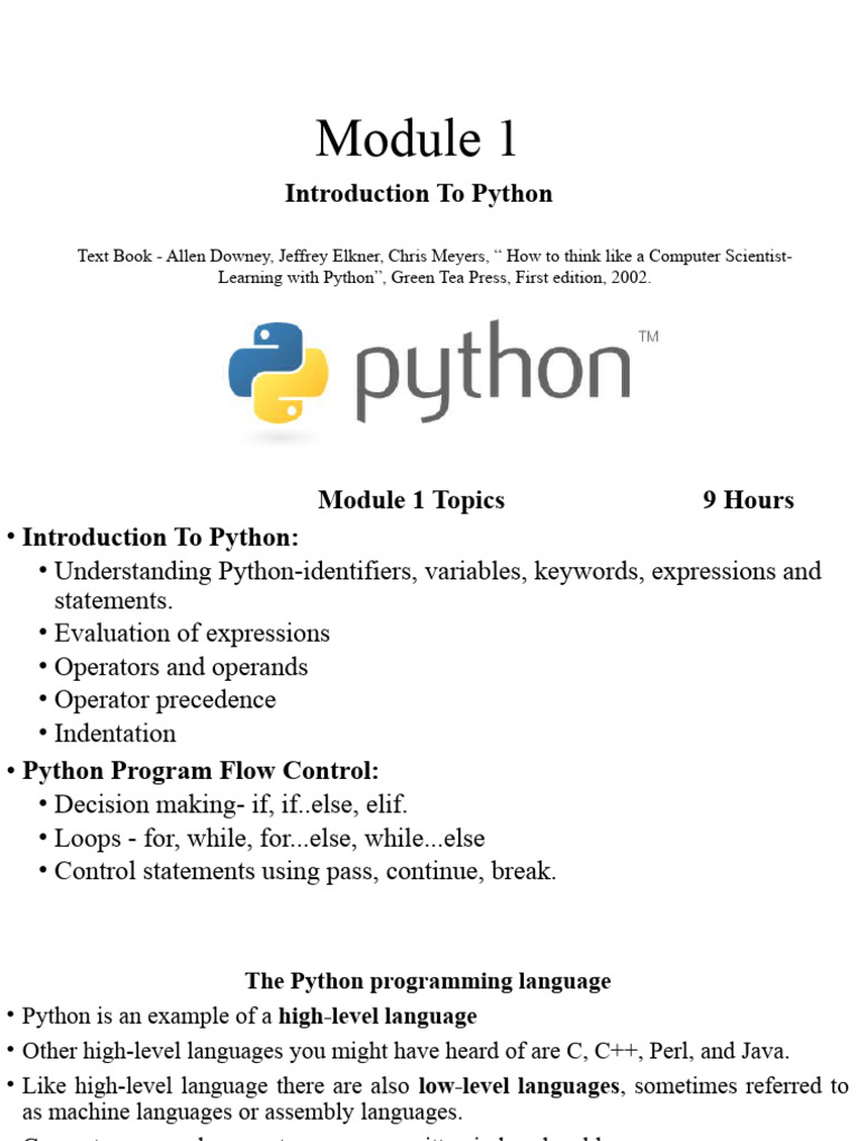 Module 1.1 | PDF | Computer Program | Programming