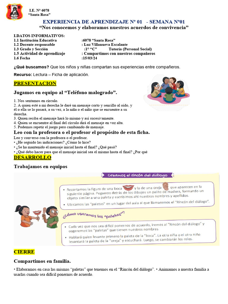 Tutoria 1 | PDF | Crecimiento personal y profesional