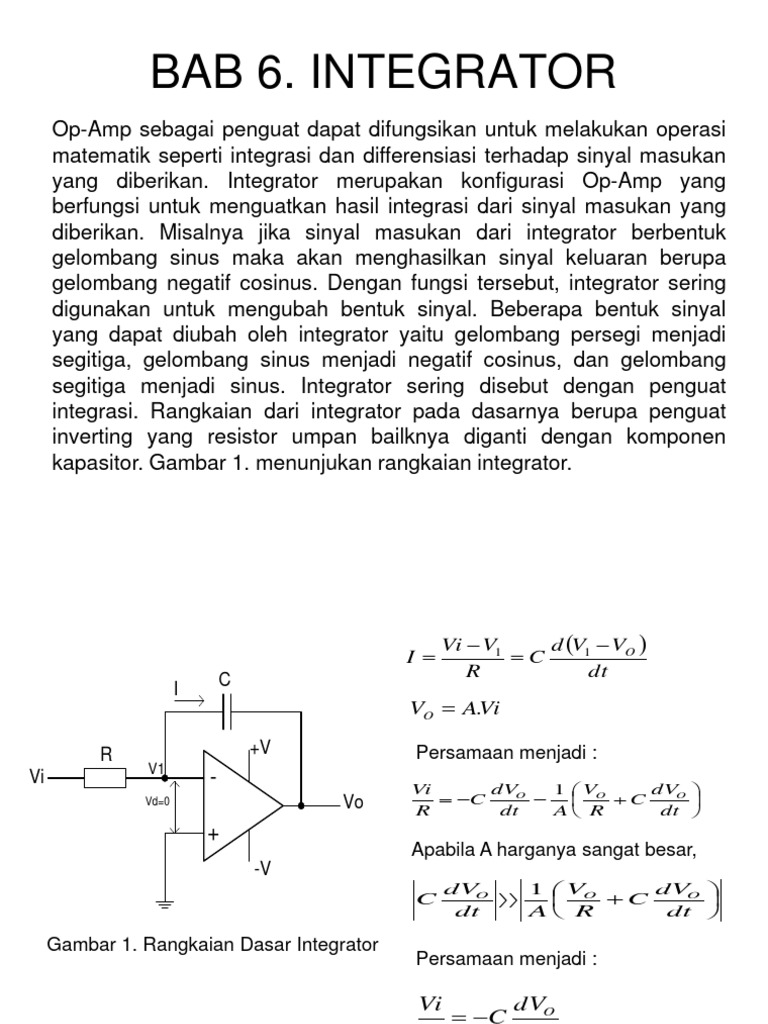 Bab 6 7 Differentiator Integrator | PDF | Sains & Matematika