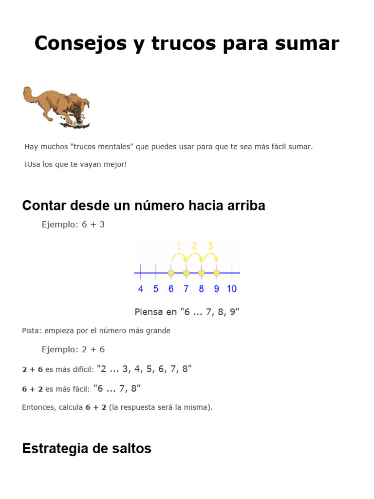 Trucos para sumar rápidamente | PDF | Crecimiento personal y ...