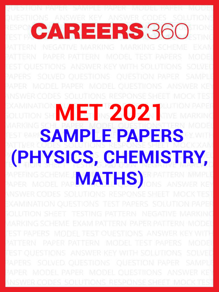 MET 2021 Sample Papers | PDF | Acceleration | Physical Phenomena