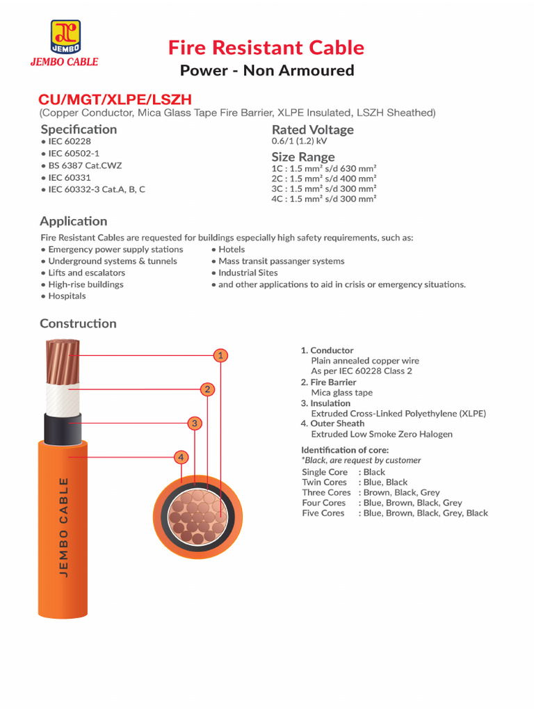 Fire Resistant Cable Catalog Pdf