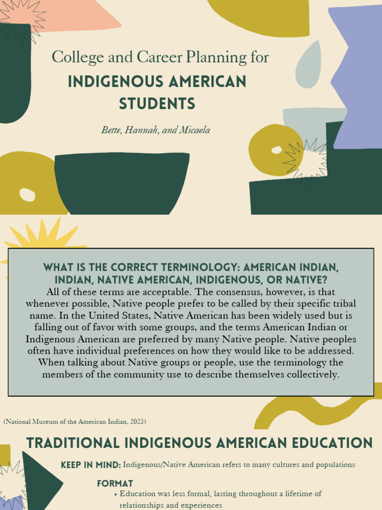 College and Career Planning For Indigenous American Students | PDF ...