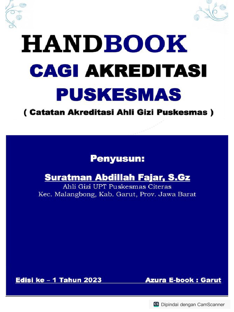 Handbook Gizi Akreditasi Puskesmas Tahun 2023 | PDF Handbook Gizi Akreditasi Puskesmas Tahun 2023 | PDF