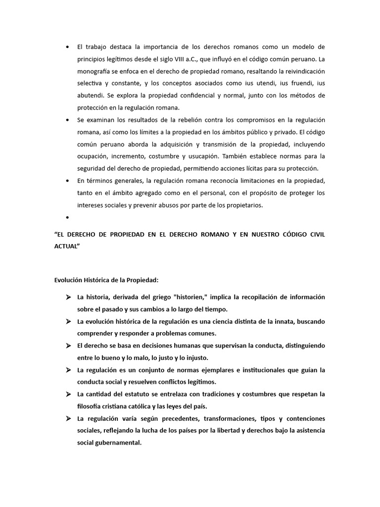 Para Expo - El Derecho de Propiedad en El Derecho Romano | PDF ...