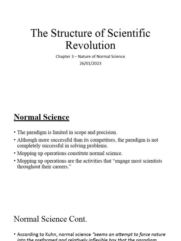 The Structure of Scientific Revolution - Chapter 3 | PDF | Science | Paradigm