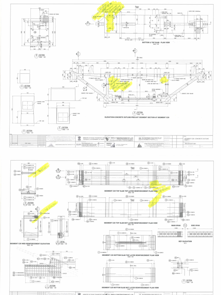Shop Drawings of Segment C29 To C32 | PDF
