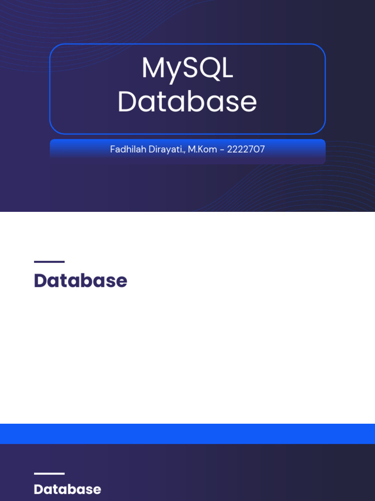 Pert 2- Database & Tipe Data | PDF