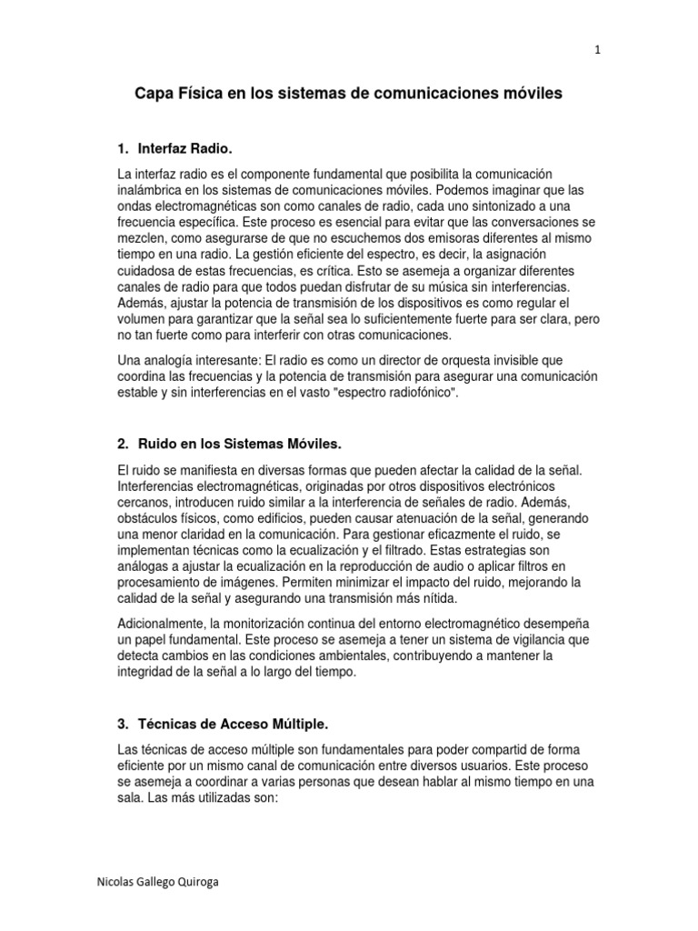 Capa Física en Los Sistemas de Comunicaciones Móviles | PDF | Radio | Modulación
