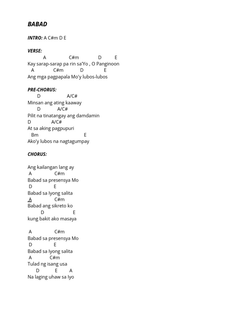 BABAD Key of A | PDF