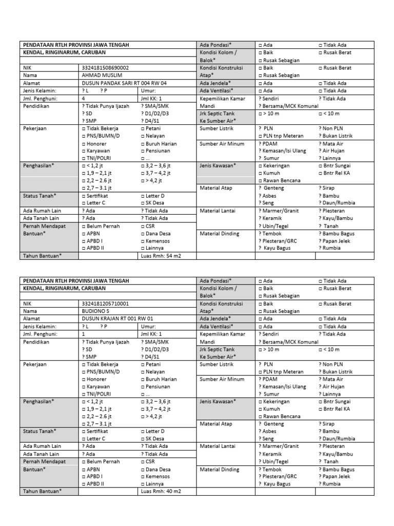 Kuisoner Terisi | PDF