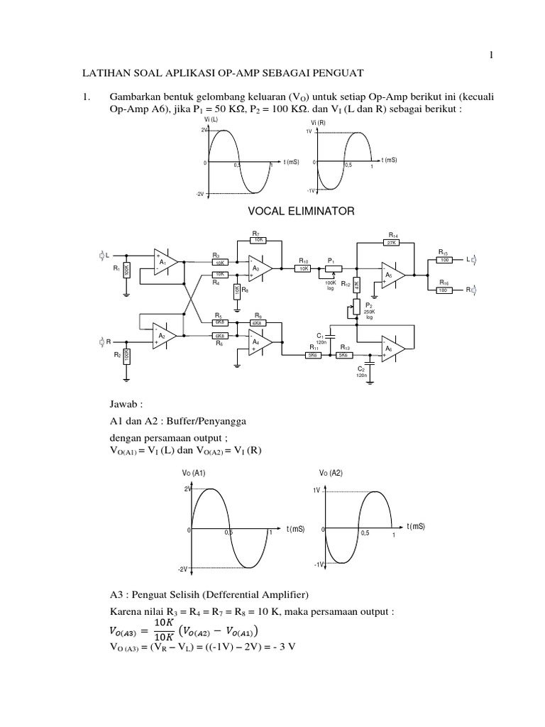 Latihan Soal Op-Amp Penguat | PDF