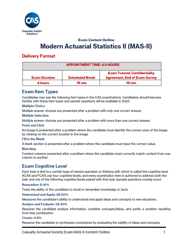 MASII Content Outline | PDF | Time Series | Statistics