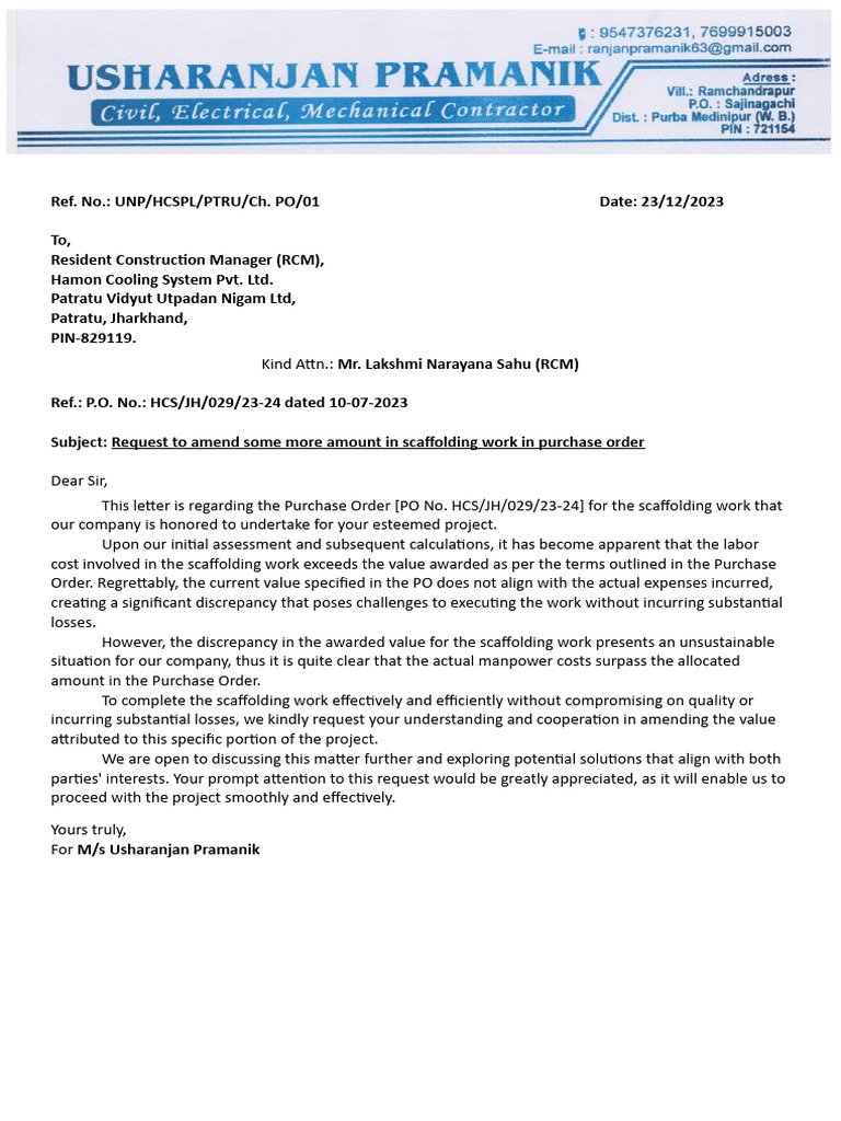 Letter by Usha Ranjan Pramanik | PDF | Economies