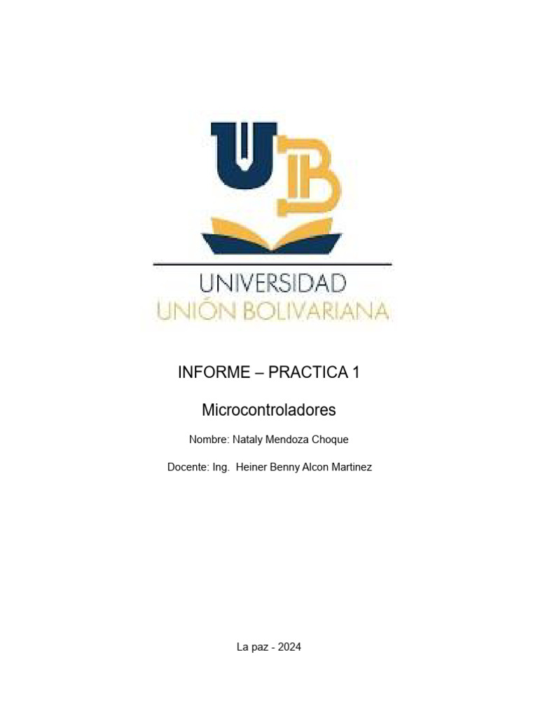 Informe 1 - Microcontroladores | PDF | Arduino | Microcontrolador