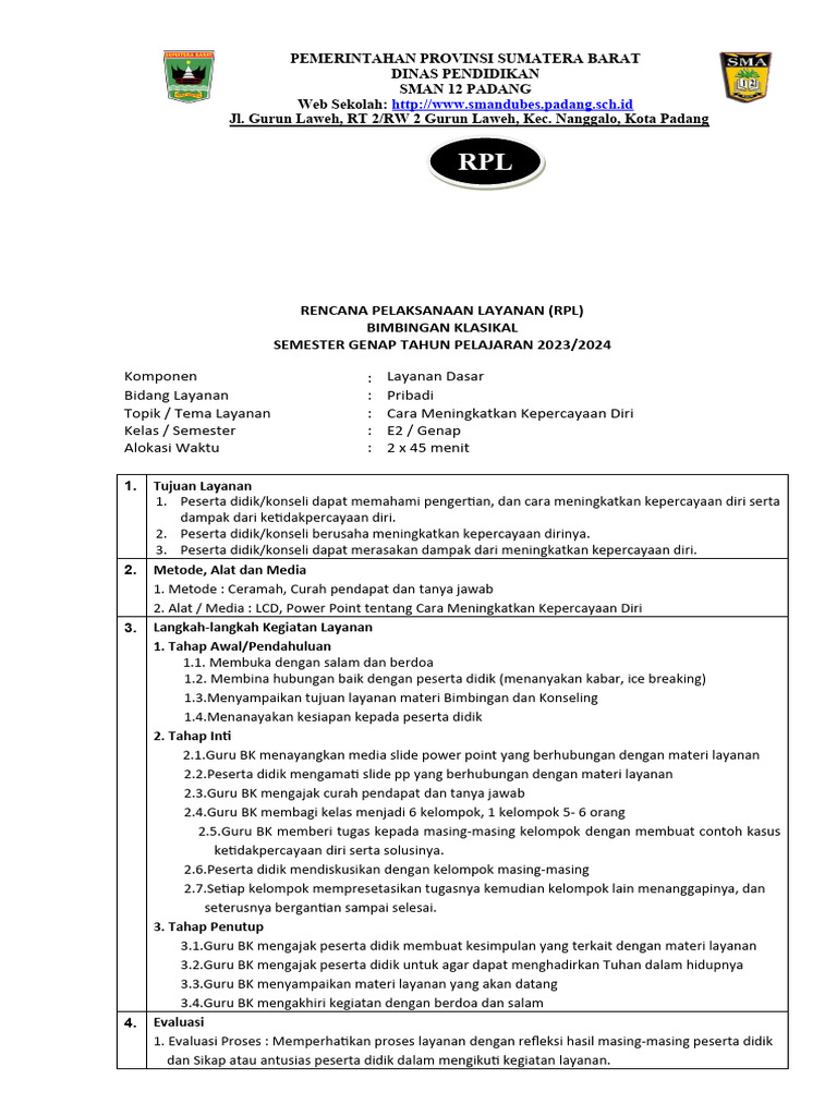 RPL & Kegiatan - Cara Meningkatkan Kepercayaan Diri | PDF | Karier & Perkembangan | Pengembangan ...