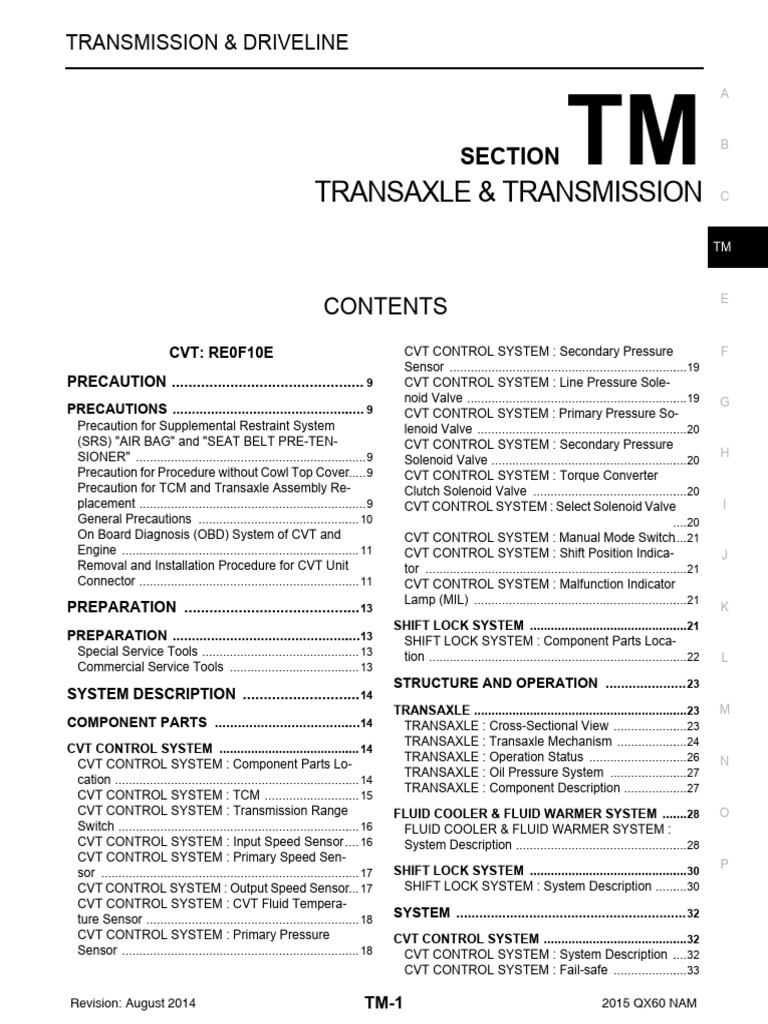 Transaxle & Transmission: Section | PDF | Medical Diagnosis | Manual ...