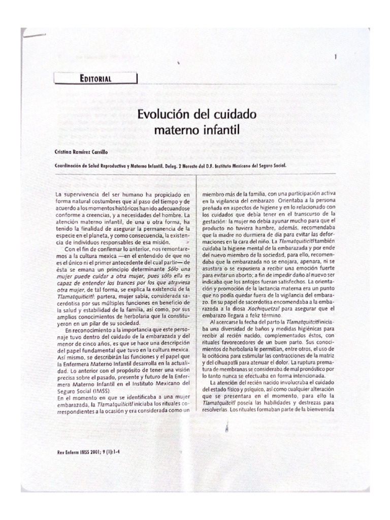 Evolución del cuidado | PDF