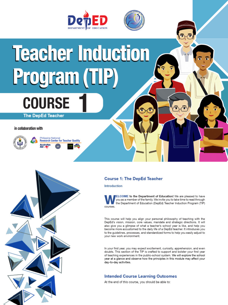"DepEd Teacher Induction Course Guide" | PDF | Teachers | Learning