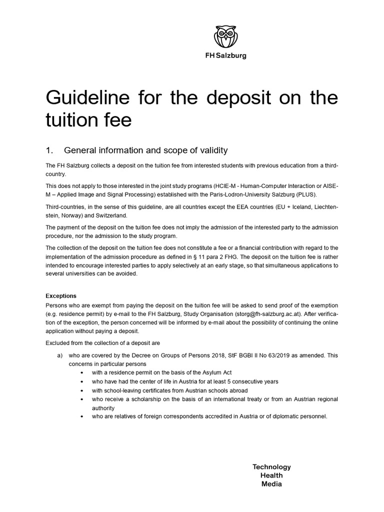 Guideline For The Deposit On The Tuition Fee | PDF | Fee | Credit Card