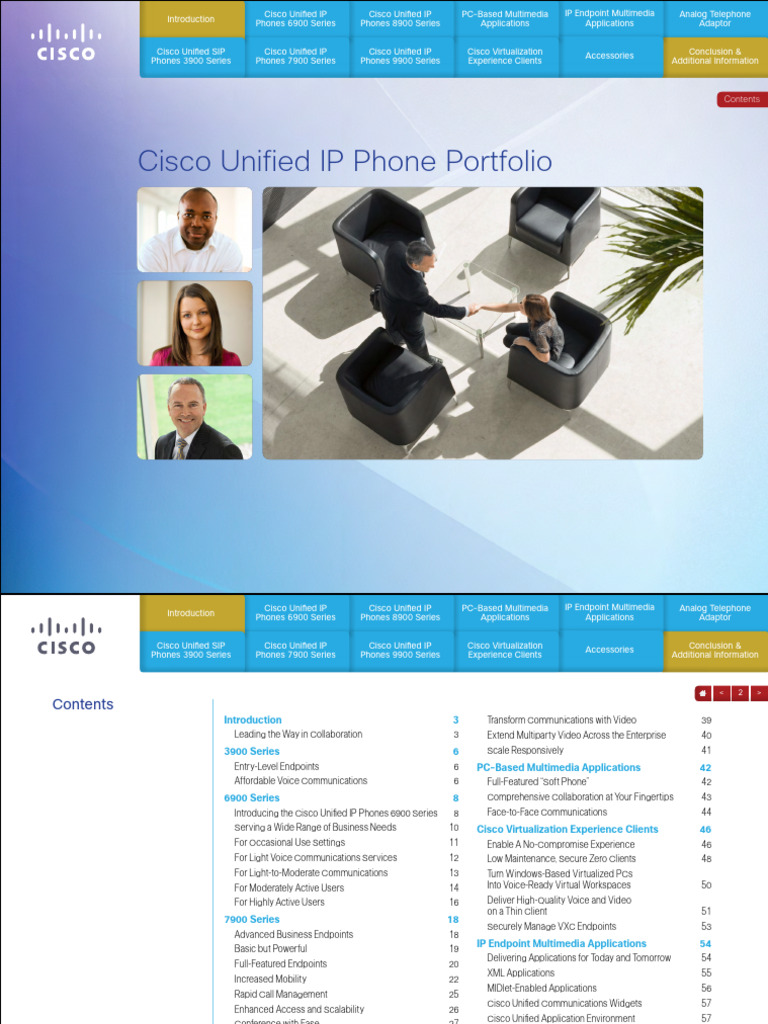 Cisco Unified Ip Phones Brochure | PDF | Telephone | Session Initiation ...