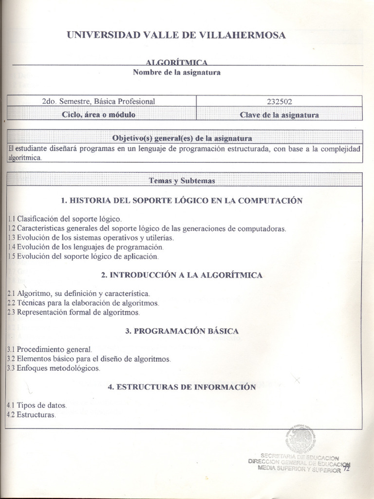 Algoritmica | PDF | Algoritmos | Lenguaje de programación