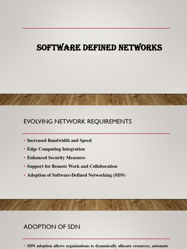 Software Defined Networks - Unit - 1 | PDF | Computer Network | Telecommunications