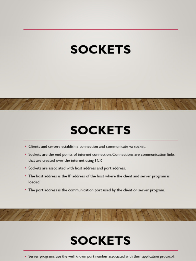 SOCKETS | PDF