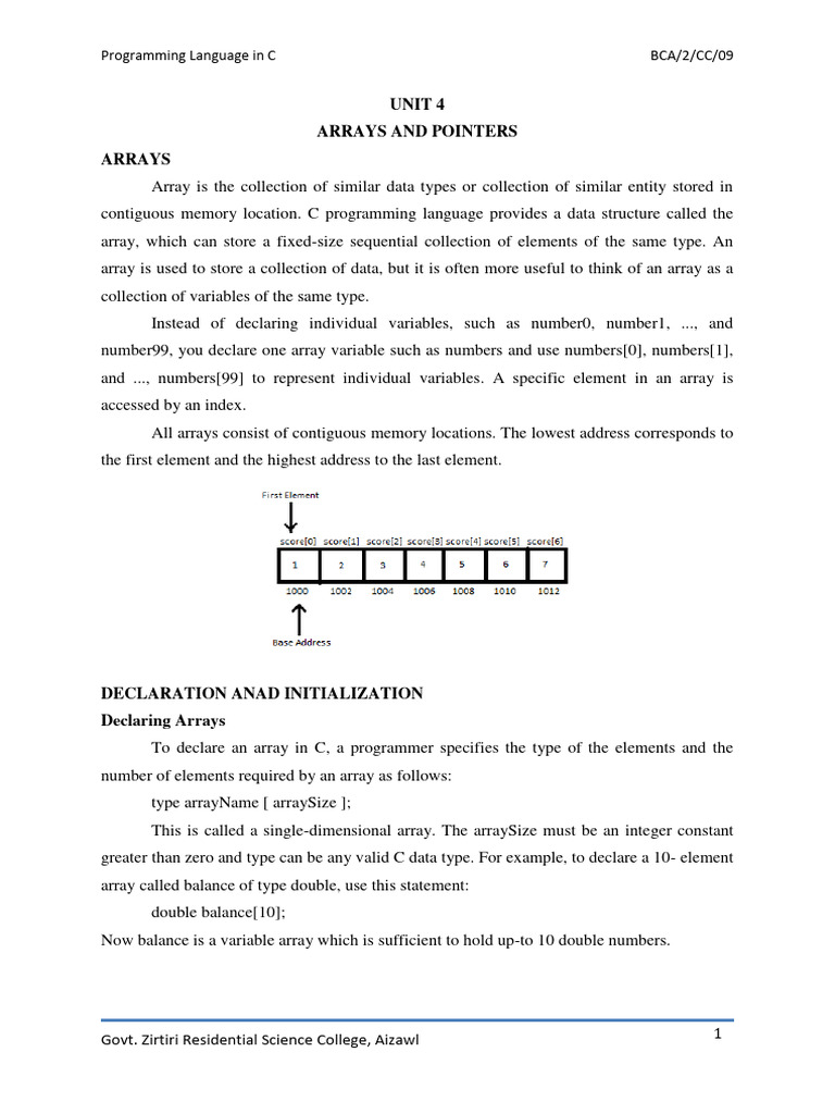 Unit 4 Pdf Pointer Computer Programming Data Type 