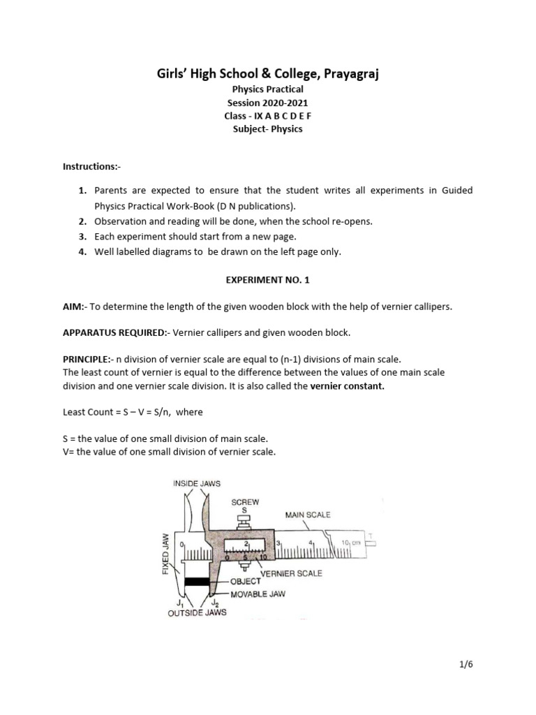 Physics Practical Class 9 | PDF | Pendulum | Mechanics